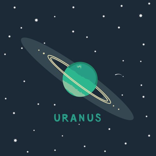 Uranus planet 3d high quality Royalty Free Vector Image