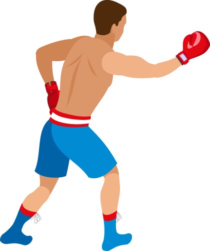 Champion jab black emblematic boxer knockout Vector Image