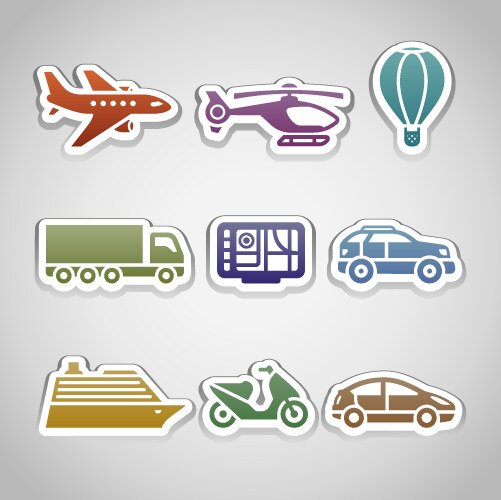 Cyberpunk decals set of stickers Royalty Free Vector Image