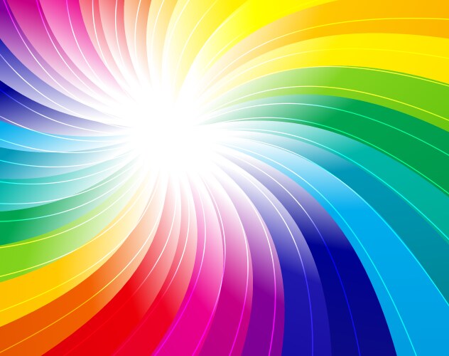 Rainbow colorful spiral background Royalty Free Vector Image