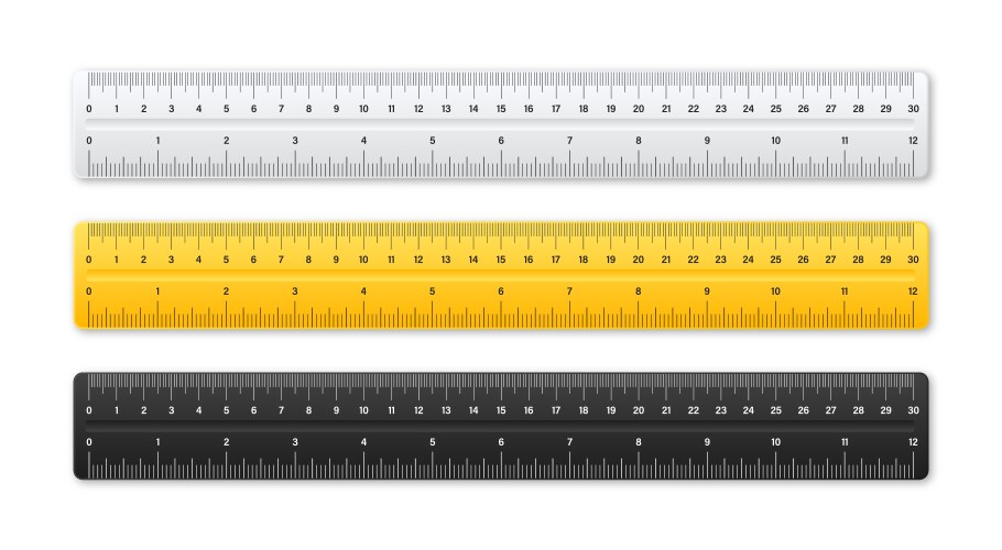 Plastic rulers Royalty Free Vector Image - VectorStock