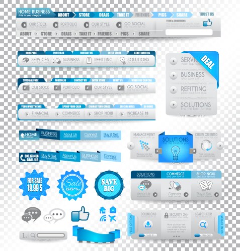 Web design elements Royalty Free Vector Image - VectorStock