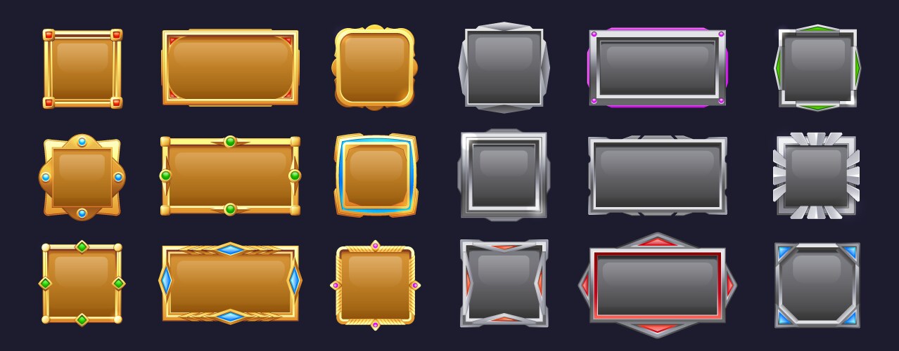 Game Menu Buttons Vector Images (over 8,400)