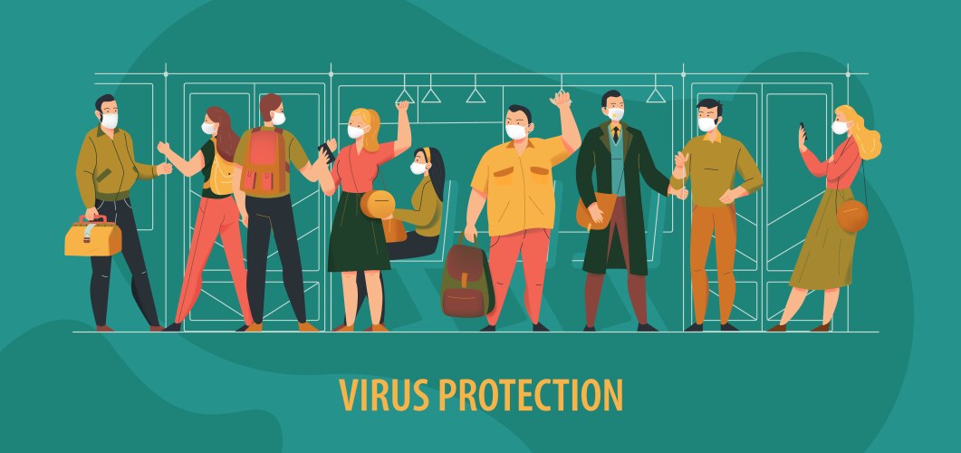 Autonomous public transport concept banner header Vector Image