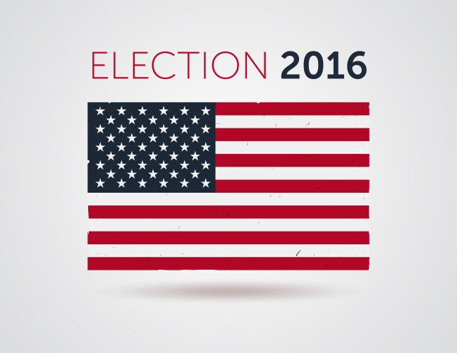 Vote 2024 election usa round emblem Royalty Free Vector