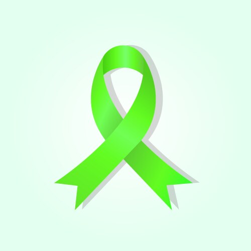 Green awareness ribbon Royalty Free Vector Image