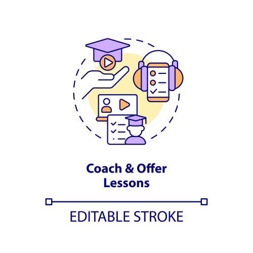 Execute learning experiences concept icon Vector Image