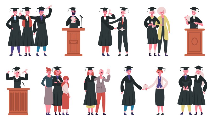 University Graduates Celebration – Royalty-Free Vector | VectorStock