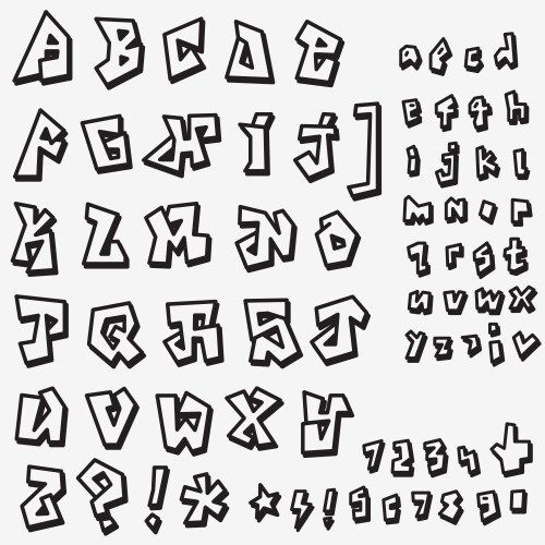 Graffiti Numbers Vector Images (over 4,400)