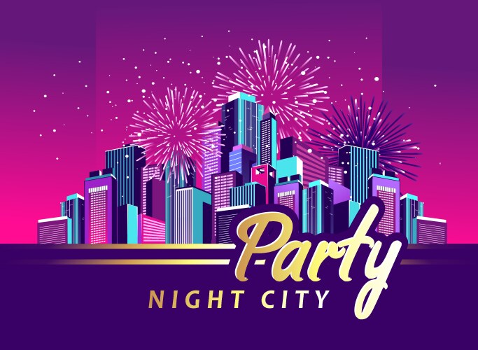 Party in the city Royalty Free Vector Image - VectorStock