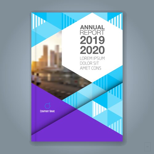 Cover report colorful geometric shapes background Vector Image