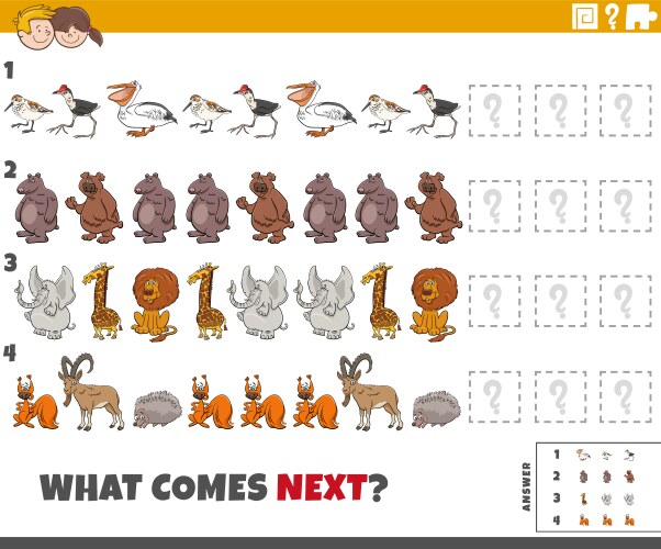 Fill the pattern educational activity for children