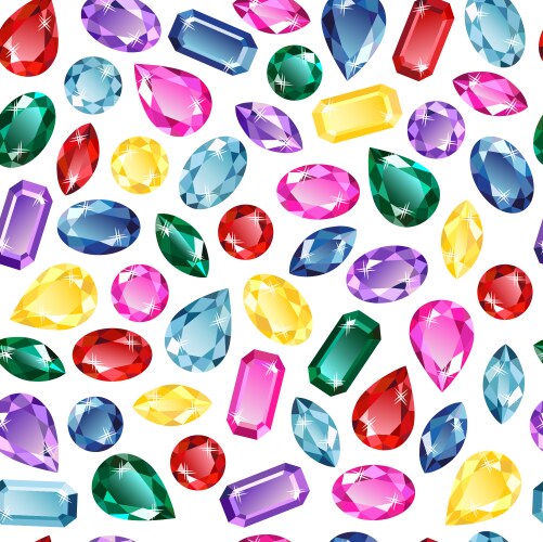 Set of colored gems Royalty Free Vector Image - VectorStock