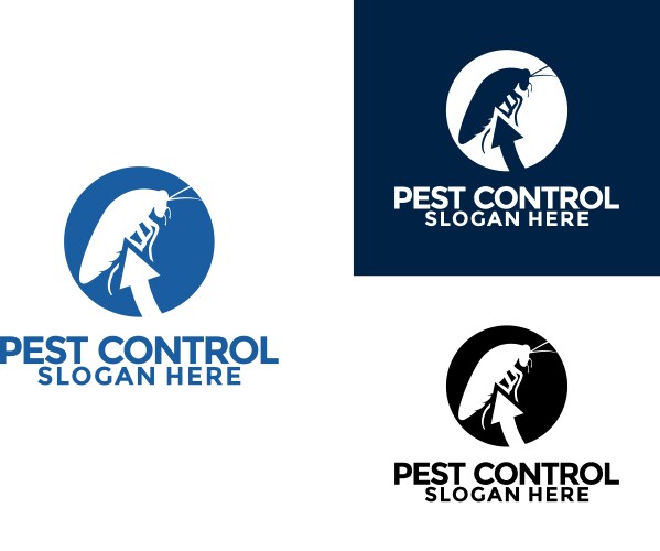 Pest control logo design insecticide icon Vector Image