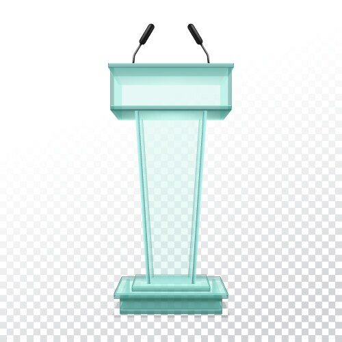 Wooden realistic podium or pedestal Royalty Free Vector