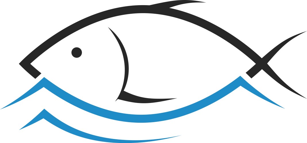 Fish On Logo Pet Logo Kelp And Bubbles With Aquarium Fish | Logo