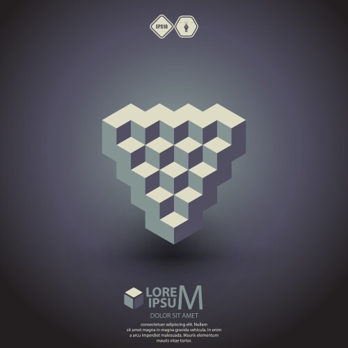 Pyramidal Structure Icon Royalty Free Vector Image