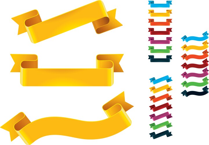 Long ribbons Royalty Free Vector Image - VectorStock