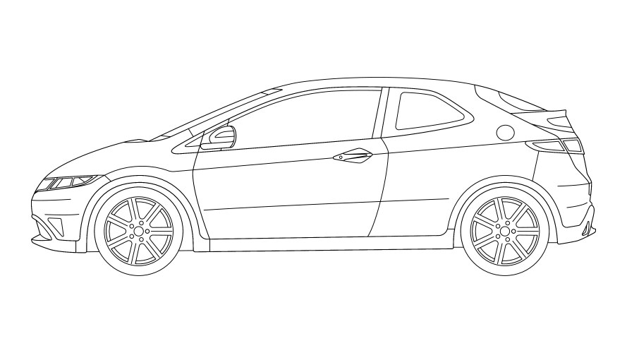 Honda civic Vector Images & Graphics for Commercial Use | VectorStock