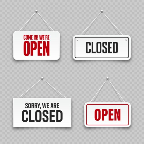 Creative of open closed Royalty Free Vector Image