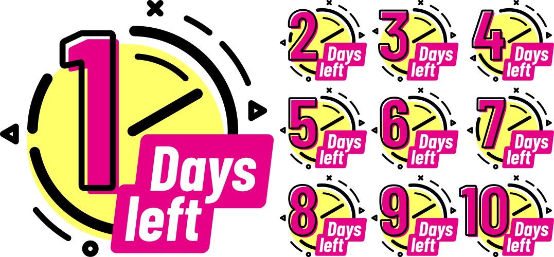 One Day Left Vector Images (over 1,700)