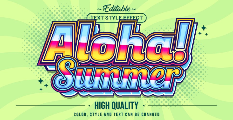 Text style effect - summer season theme Royalty Free Vector