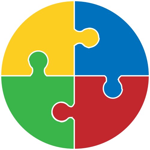 Round Puzzle Piece Vector Images (over 1,100)