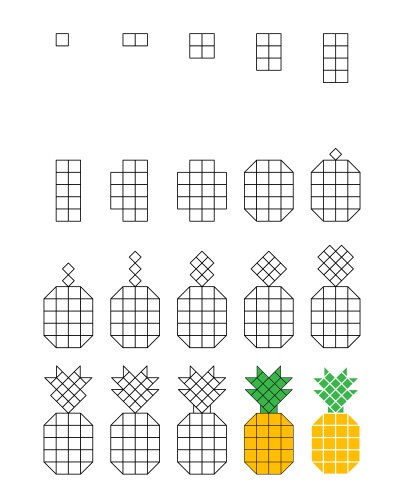 How to draw step by worksheet Royalty Free Vector Image