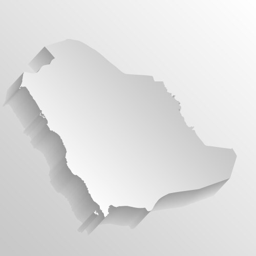 Saudi arabia country map silhouette Royalty Free Vector