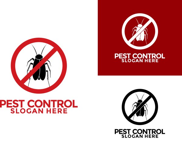 Pest control logo design insecticide icon Vector Image