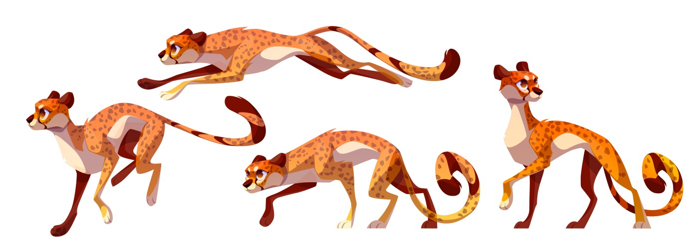 Jumping leopard mascot Royalty Free Vector Image