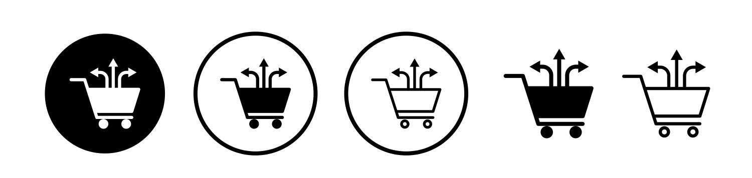 Cross sell icon set on white background Royalty Free Vector