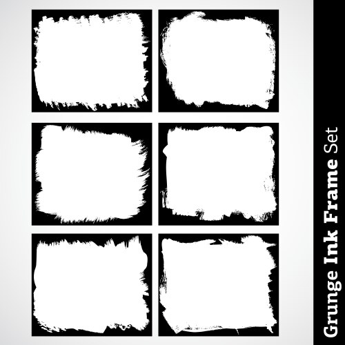 Grunge square frames banners with stains and Vector Image