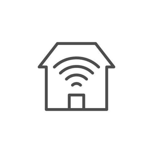 Wi-fi router line icon Royalty Free Vector Image