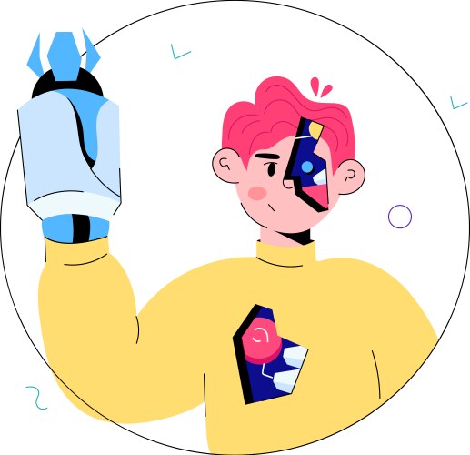 Humanoid robot Royalty Free Vector Image - VectorStock