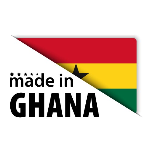 Made in ghana graphic and label Royalty Free Vector Image