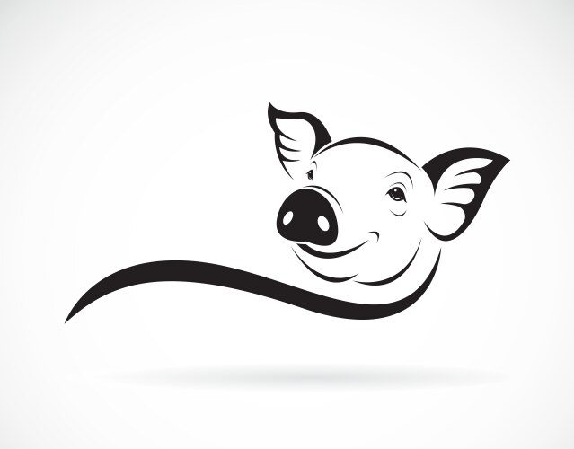A pig head design on white background farm Vector Image
