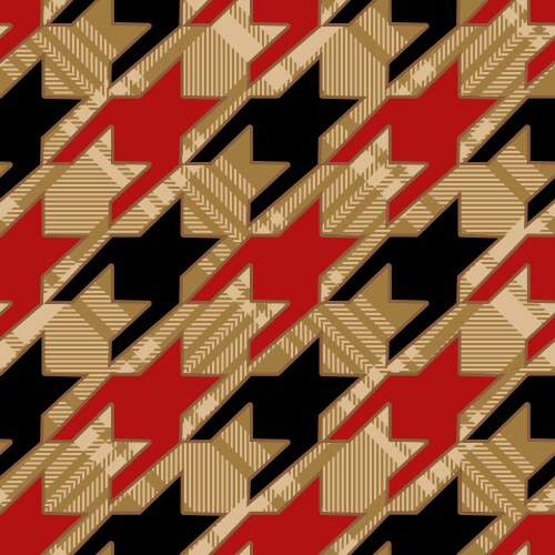 Houndstooth plaid pattern patchwork fabric swatch Vector Image