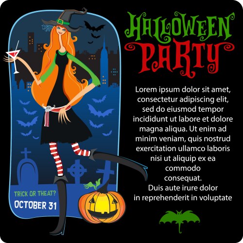 Halloween menu template Royalty Free Vector Image