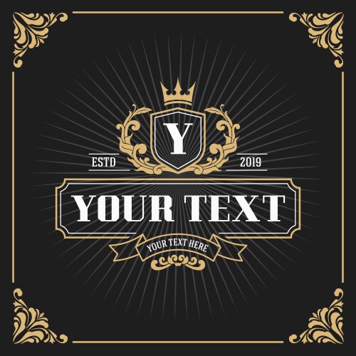 Monogram design elements english letters Vector Image