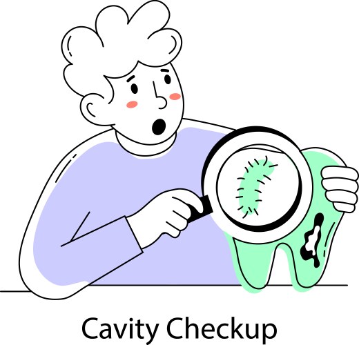 Tooth cavity Royalty Free Vector Image - VectorStock