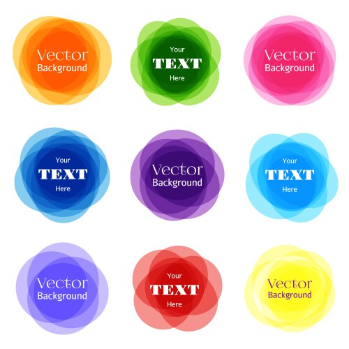 Round shape banners abstract color graphic design Vector Image