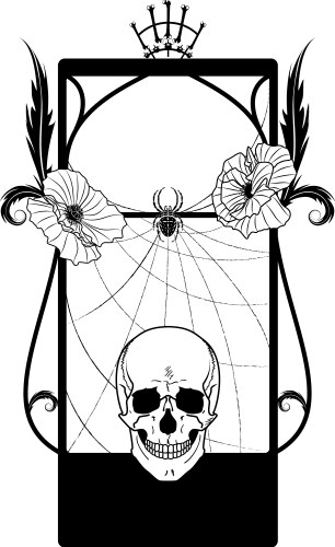 Skull and roses Royalty Free Vector Image - VectorStock
