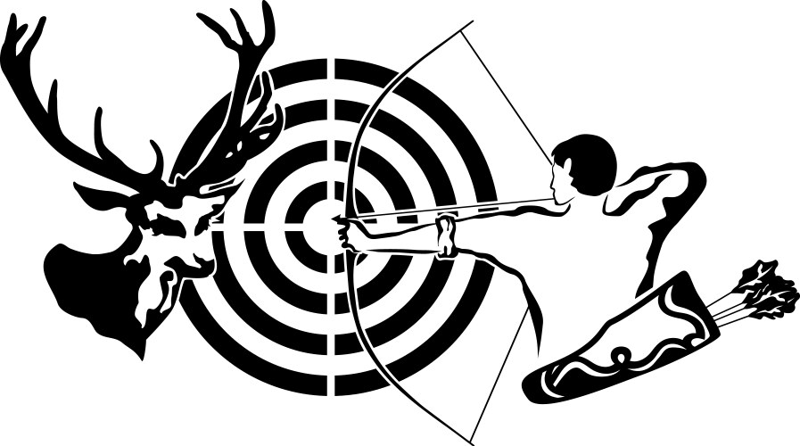 Hunting deer logo Royalty Free Vector Image - VectorStock