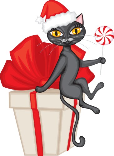 Secret santa cartoon Royalty Free Vector Image