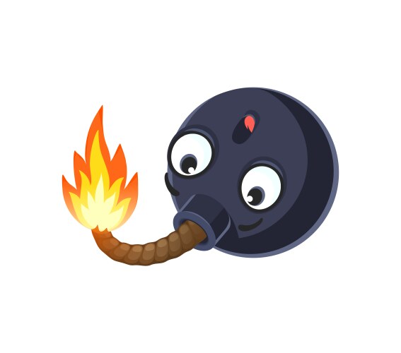 Cartoon bomb character explosive tnt weapon Vector Image