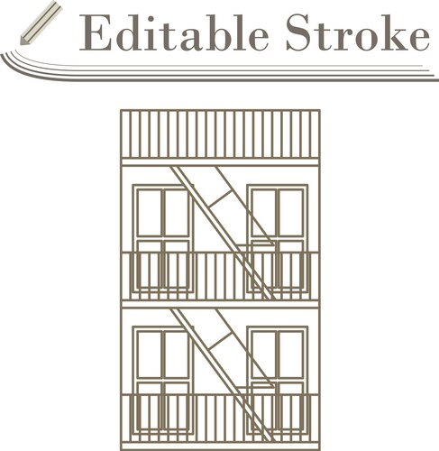 In case of fire emergency plan stick figure Vector Image