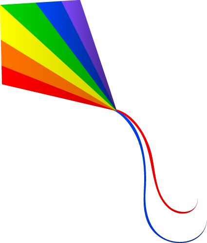 Colorful kite Royalty Free Vector Image - VectorStock