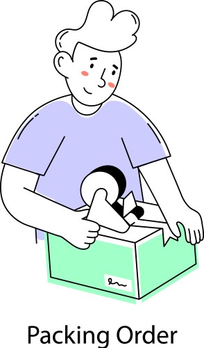 Packing order Royalty Free Vector Image - VectorStock