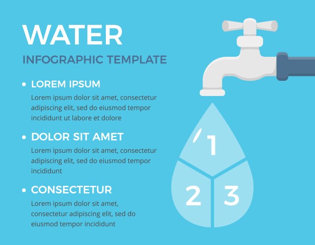 Water infographics templates Royalty Free Vector Image